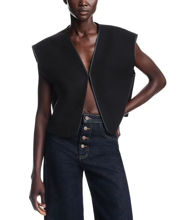 Emporio Armani Wool Blend Kiss Front Vest