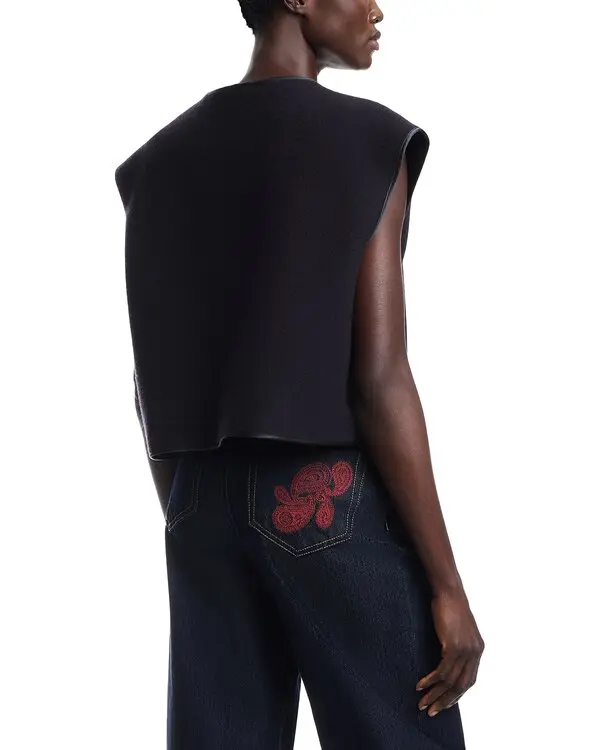 Emporio Armani Wool Blend Kiss Front Vest