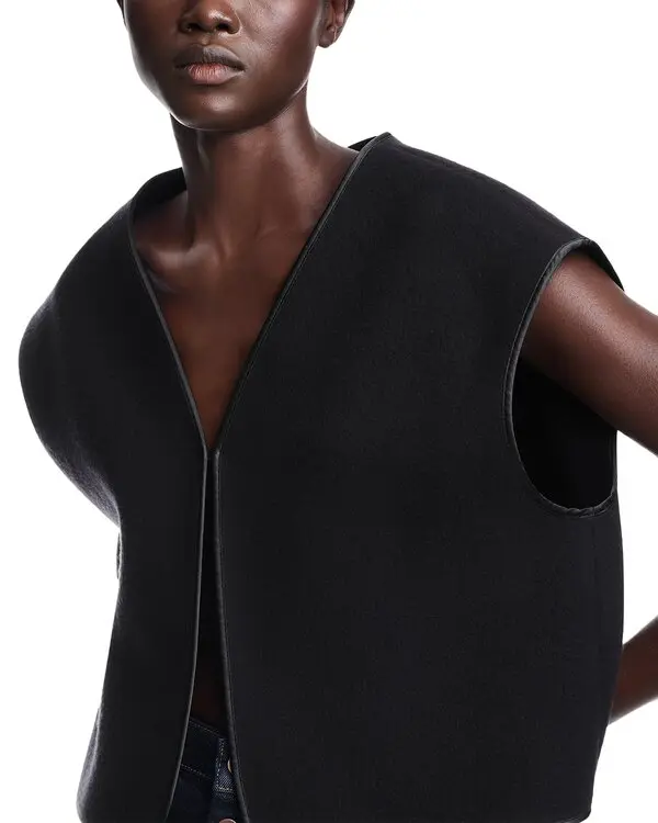 Emporio Armani Wool Blend Kiss Front Vest
