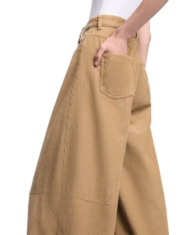 Emporio Armani Cotton Corduroy Wide Leg Pants