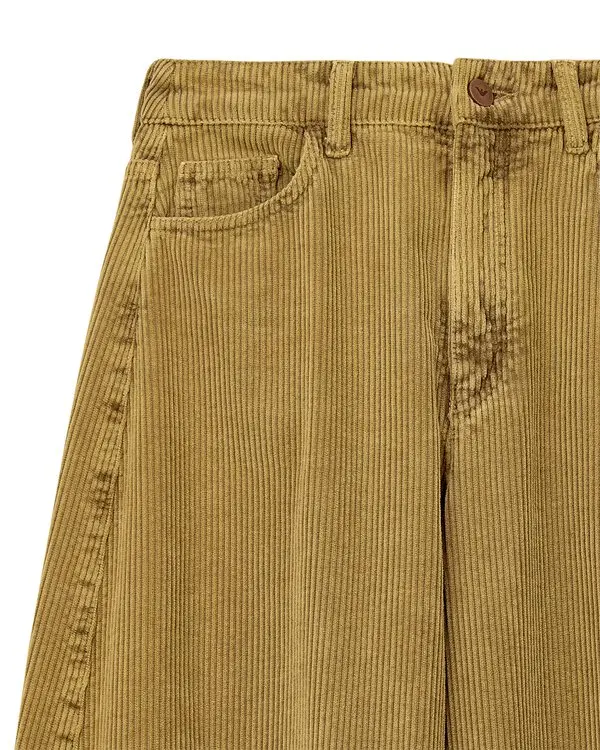 Emporio Armani Cotton Corduroy Wide Leg Pants