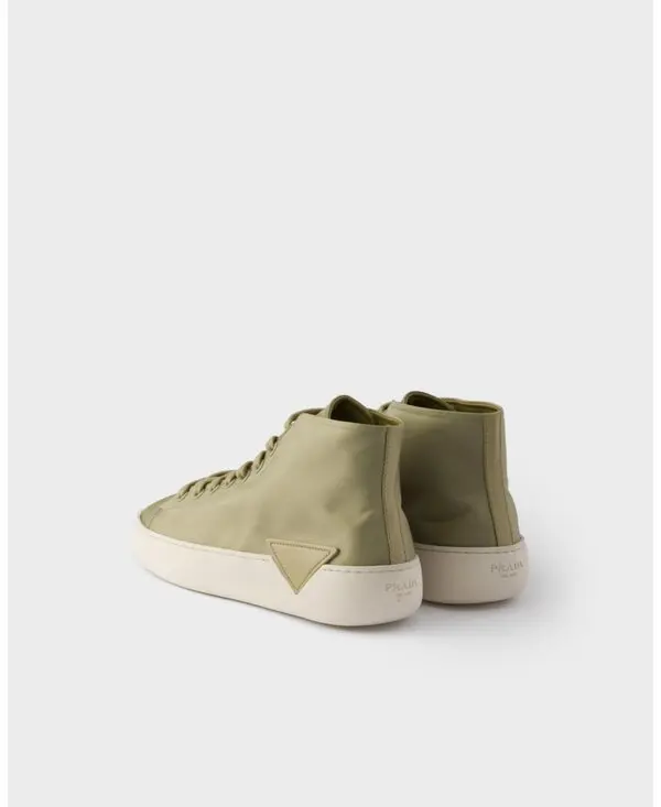 Prada High-top Re-nylon Sneakers - Olive