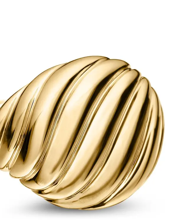 David Yurman Sculpted Cable Pinky Ring In 18k Yellow 13mm