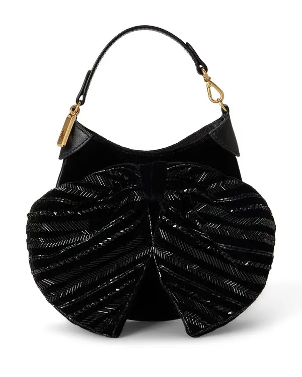 Polo Ralph Lauren Polo Id Velvet Beaded Bow Pouch