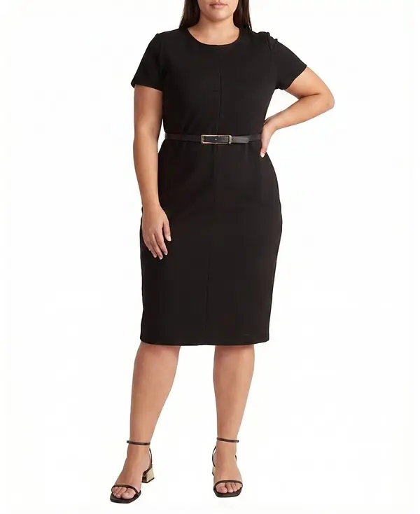 Universal Standard Plus Executive Ponte Dress - Black