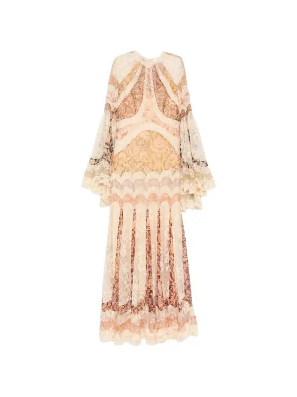Zimmermann Valiant Printed Silk Long Dress
