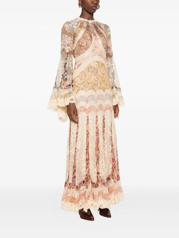 Zimmermann Valiant Printed Silk Long Dress