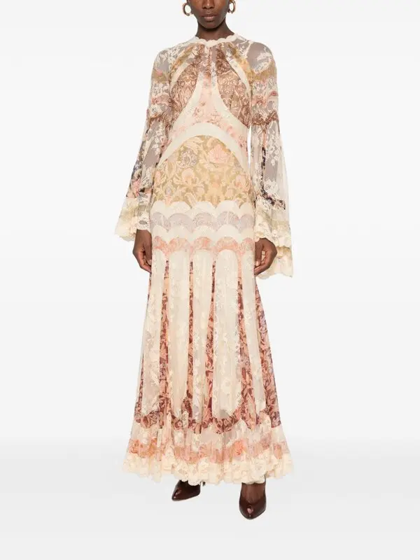 Zimmermann Valiant Printed Silk Long Dress