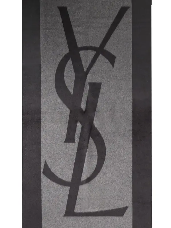 Saint Laurent Sciarpa Cassandre In Jacquard Di Seta