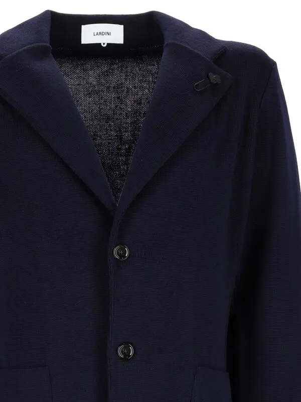 LARDINI Blazer In Maglia Di Cotone