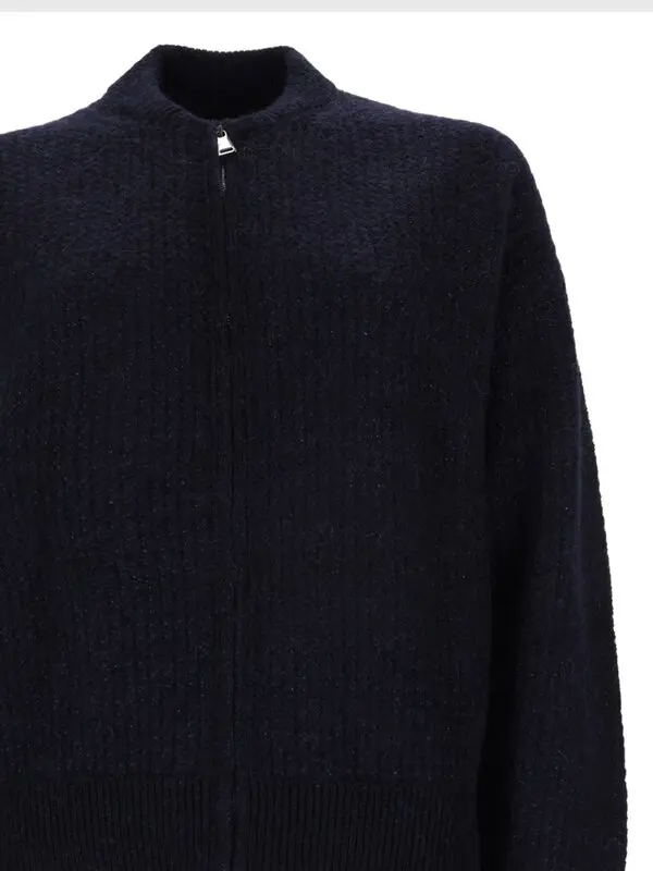 Fabiana Filippi Maglia In Misto Lana E Cotone Con Zip