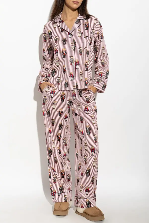 Polo Ralph Lauren Cotton Printed Pajama Set - Red