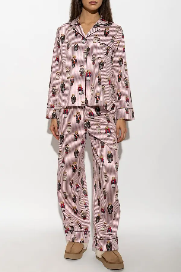 Polo Ralph Lauren Cotton Printed Pajama Set - Red