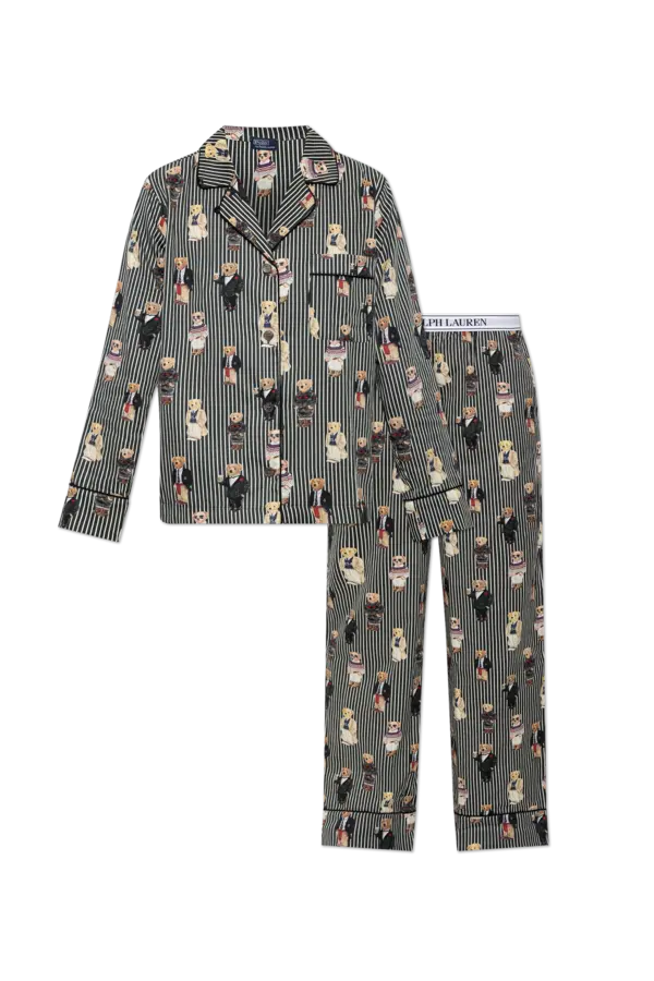 Polo Ralph Lauren Cotton Printed Pajama Set - Grey