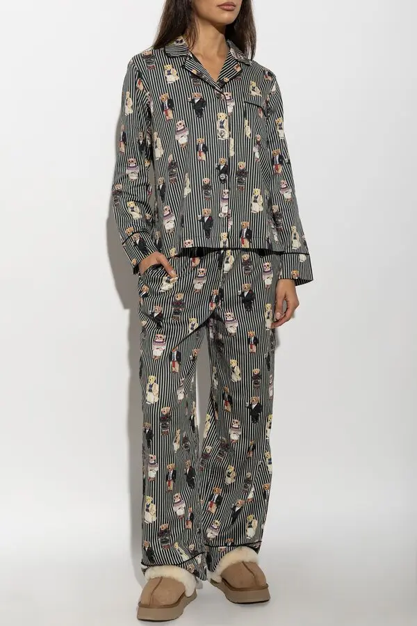 Polo Ralph Lauren Cotton Printed Pajama Set - Grey