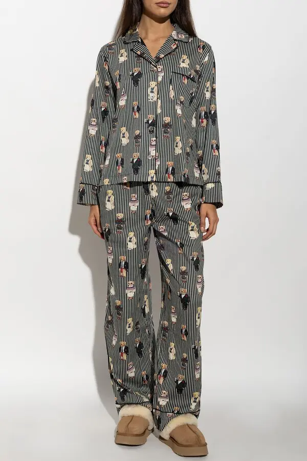 Polo Ralph Lauren Cotton Printed Pajama Set - Grey