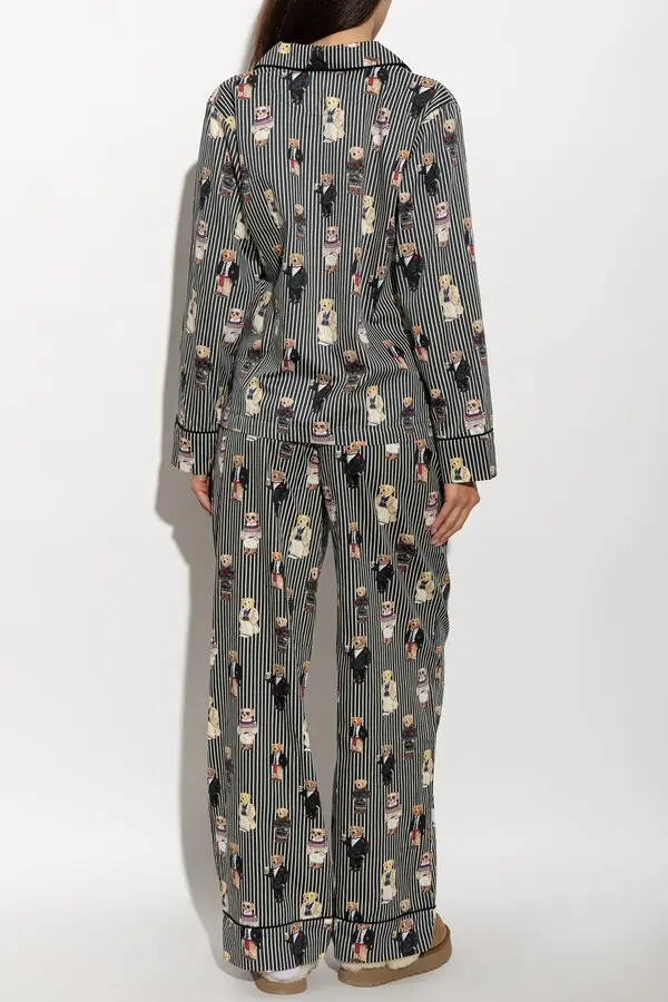 Polo Ralph Lauren Cotton Printed Pajama Set - Grey