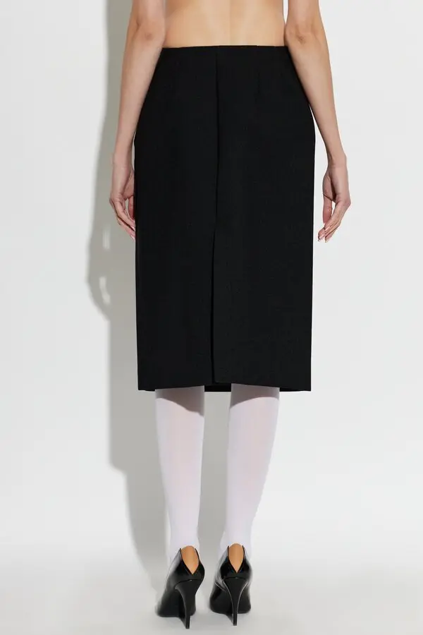 JIL SANDER Wool Skirt With Slit