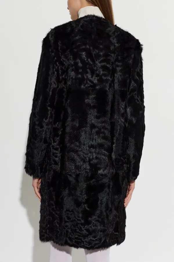 JIL SANDER Calfskin Fur Coat By
