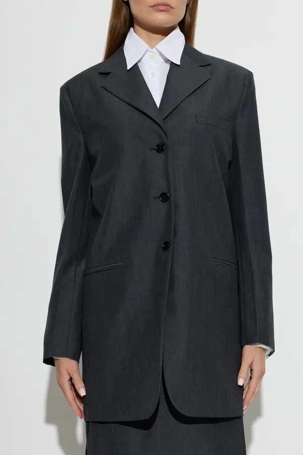 JIL SANDER Gray Wool Blazer