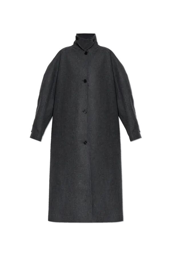 JIL SANDER Wool Coat With Stand-up Collar