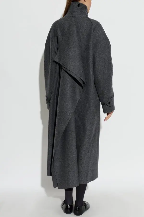 JIL SANDER Wool Coat With Stand-up Collar