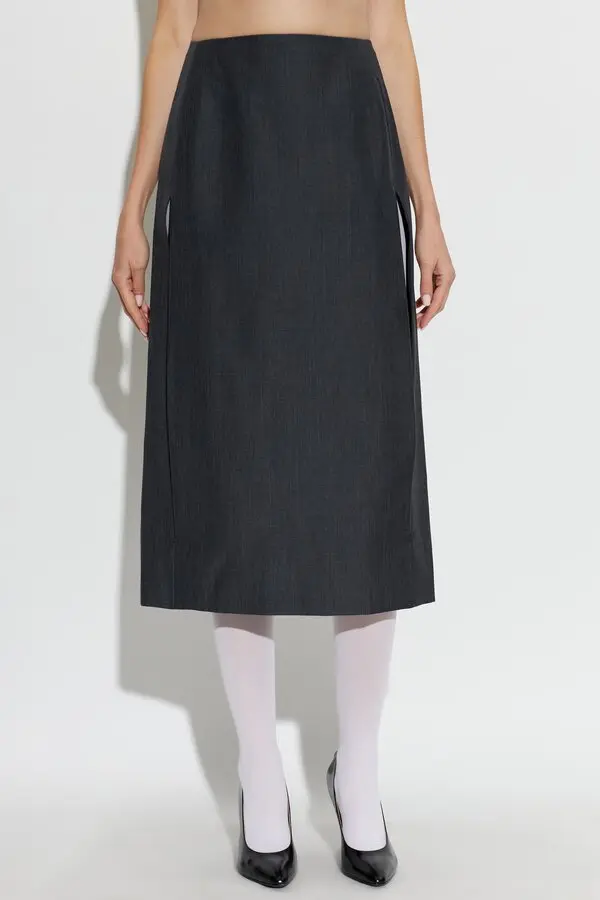 JIL SANDER Wool Skirt With Slits