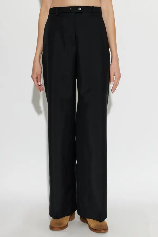 JIL SANDER Wool Pleated Trousers