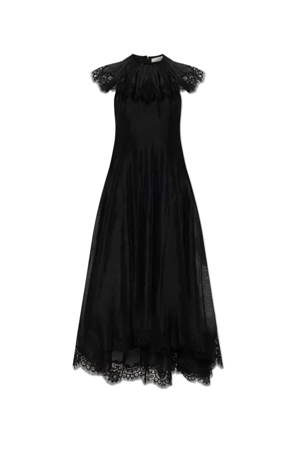 Zimmermann Dress With Lace Finish - Black