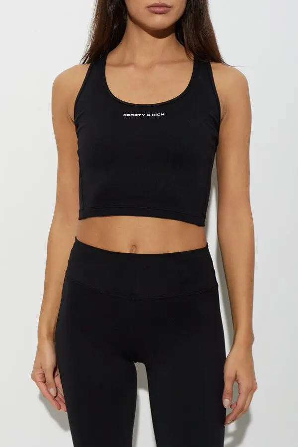 Sporty & Rich Top From 'the Essentials' Collection - Black