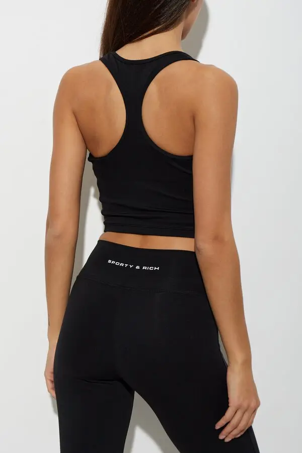 Sporty & Rich Top From 'the Essentials' Collection - Black