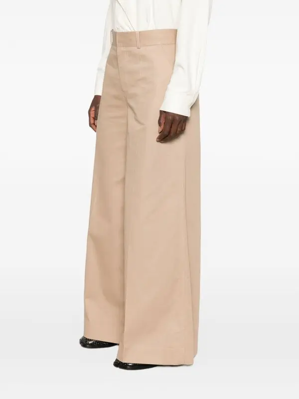 Celine Wide-leg Cotton Trousers