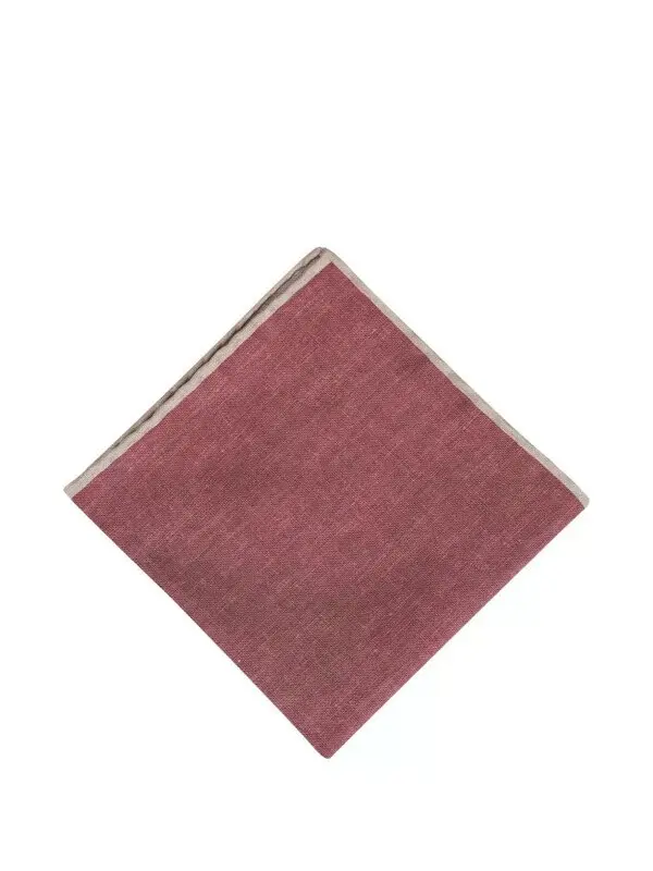PAOLO ALBIZZATI Slub-texture Pocket Square - Red