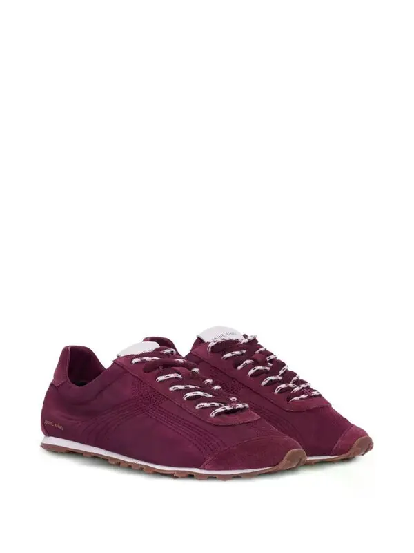 ANINE BING Suede-panelled Lace-up Sneakers - Red