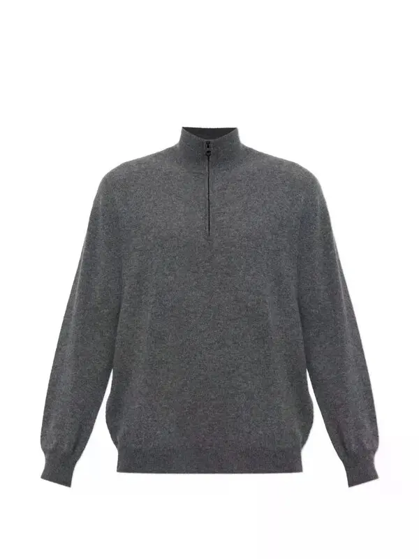 LISA YANG Augustus Quarter-zip Sweater - Grey
