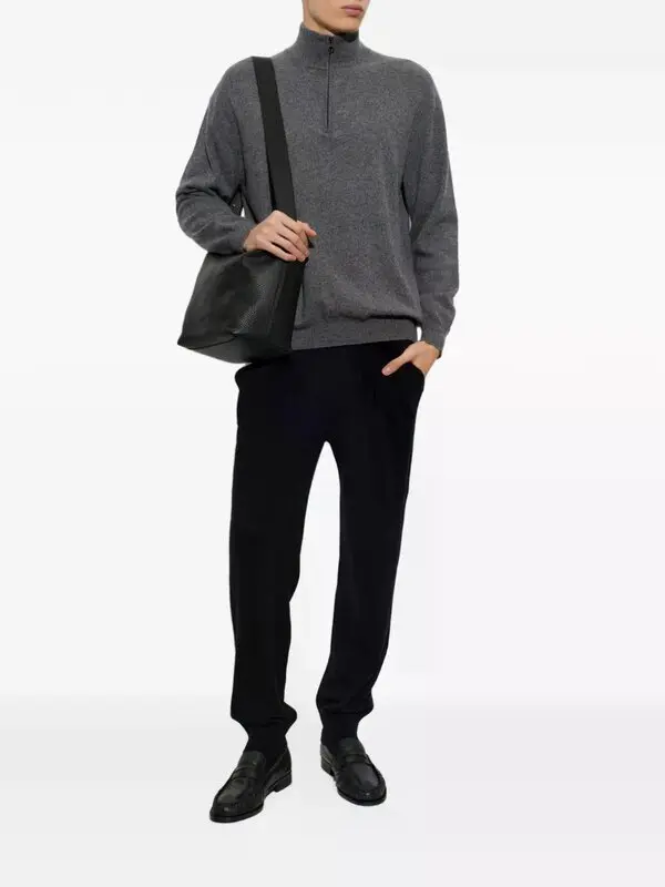 LISA YANG Augustus Quarter-zip Sweater - Grey