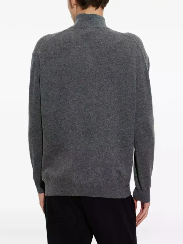 LISA YANG Augustus Quarter-zip Sweater - Grey
