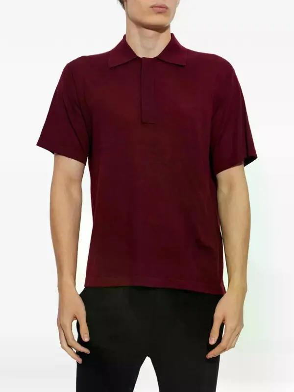 LISA YANG Carter Cashmere Polo Shirt - Red