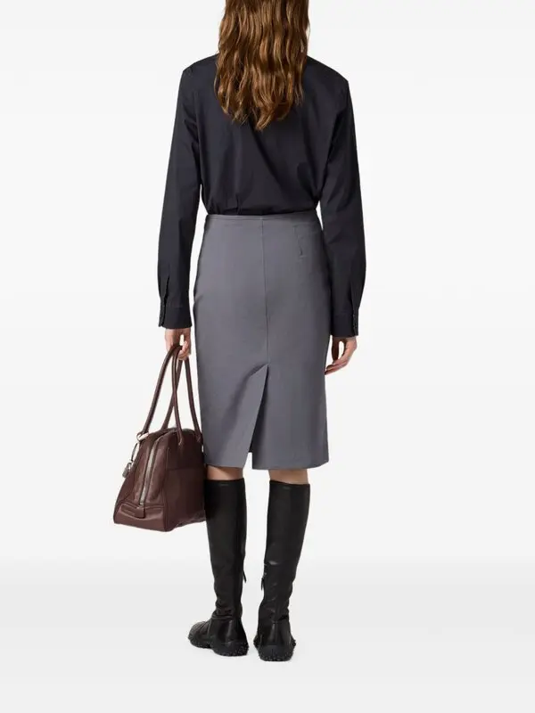 Miu Miu Stretch Cotton Midi Skirt