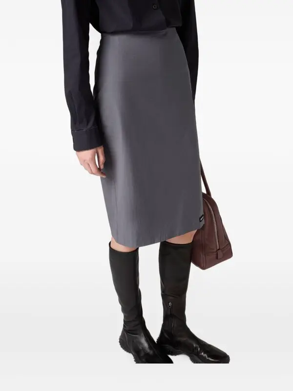 Miu Miu Stretch Cotton Midi Skirt