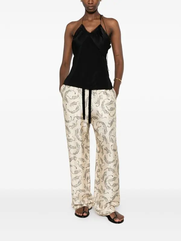 FORTE_FORTE Printed Drawstring Trousers