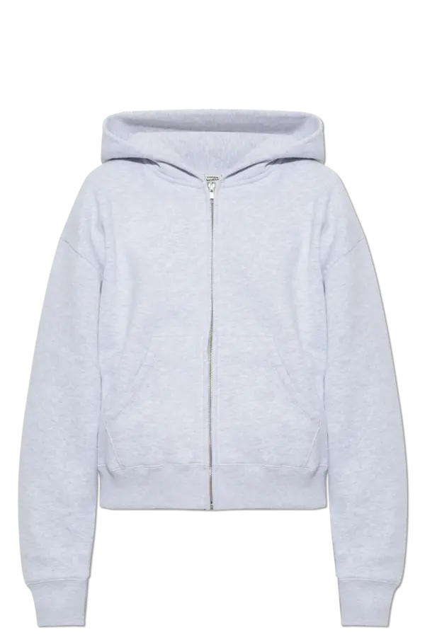 Sporty & Rich The Essentials Light Gray Zip-up Hoodie By - Grey