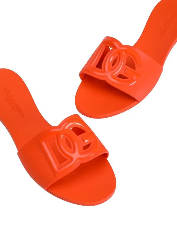 Dolce & Gabbana Dg Logo Flat Sandals - Multicolor