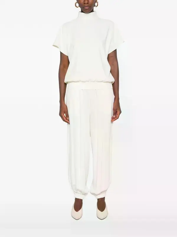 ELEH Open-back Draped Blouse