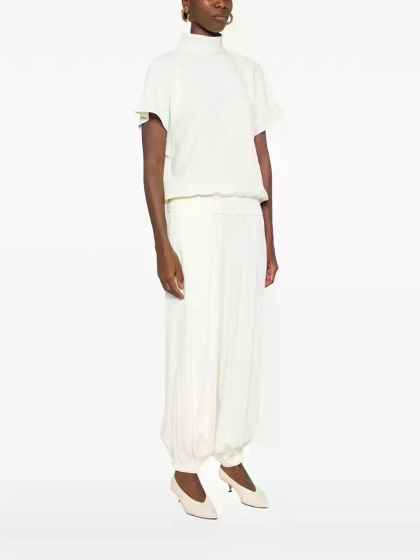 ELEH Open-back Draped Blouse