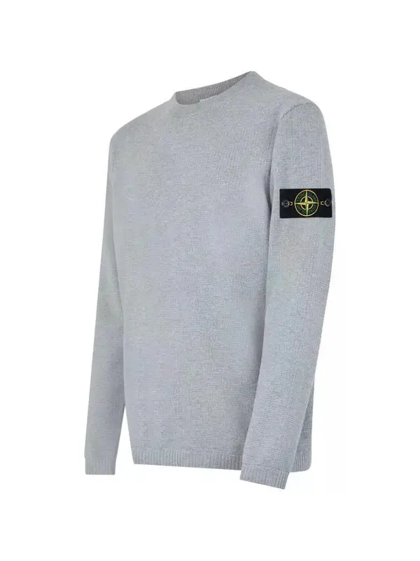 Stone Island Compass-patch Crew-neck Sweater