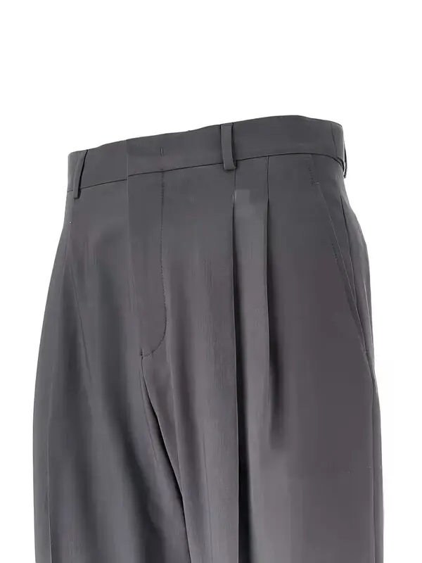 Emporio Armani Pleated Virgin-wool Trousers