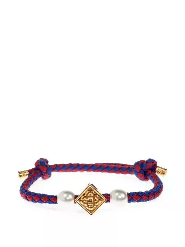 Casablanca Braided Faux-pearl Bracelet