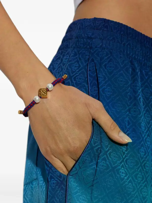 Casablanca Braided Faux-pearl Bracelet
