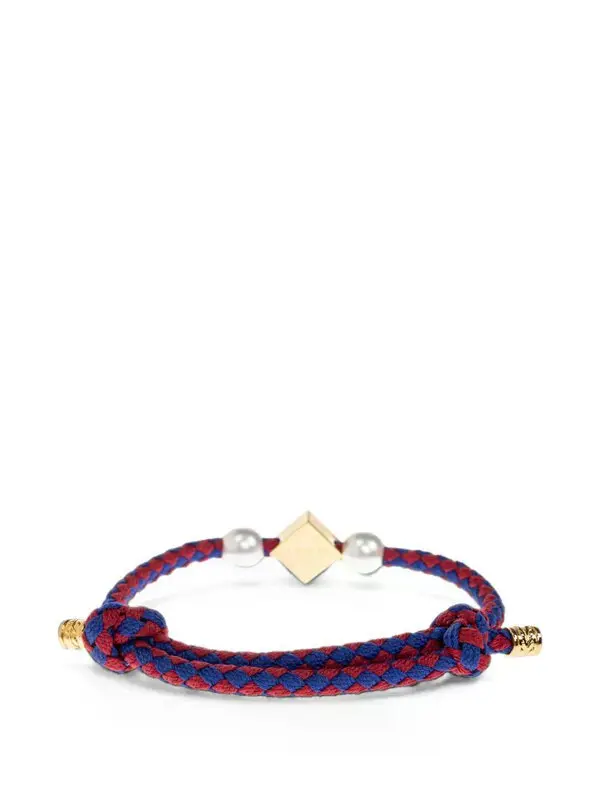 Casablanca Braided Faux-pearl Bracelet